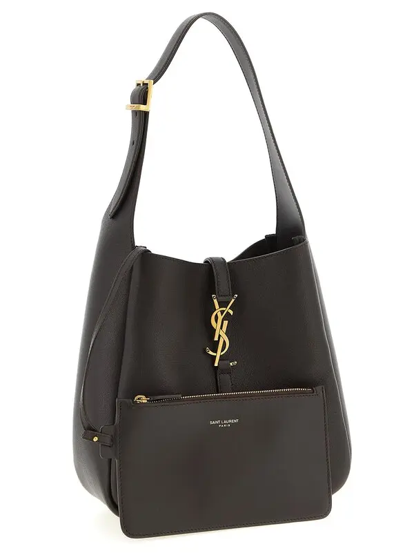 Saint Laurent Micro 'le 5 À 7' Shoulder Bag - Brown