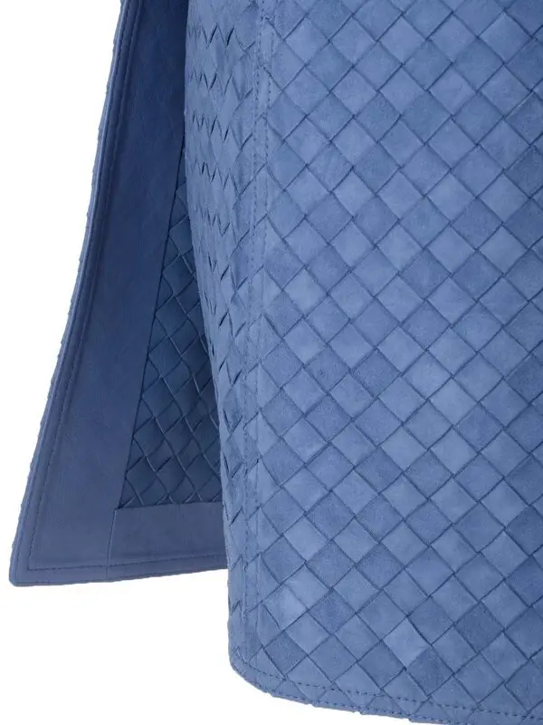 Bottega Veneta Intreccio Nappa Leather Pencil Skirt