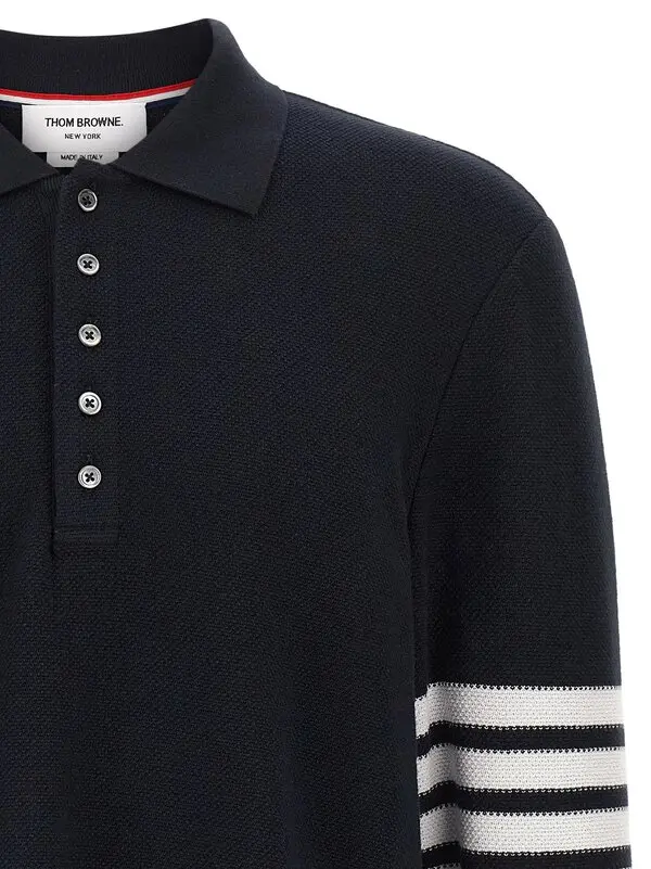 Thom Browne 4 Bar' Polo Shirt - Blue