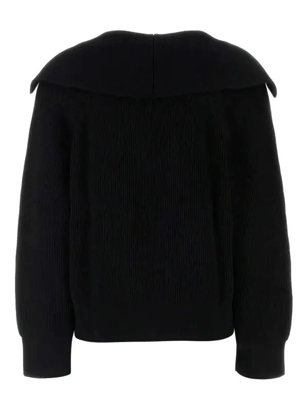 Bottega Veneta English Ribbed Cotton Polo Sweater