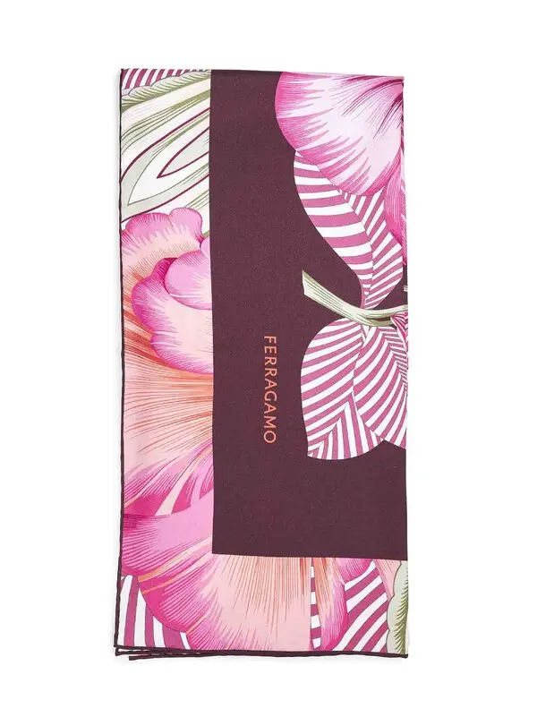 FERRAGAMO Brezza Print Silk Twill Scarf - Multicolor