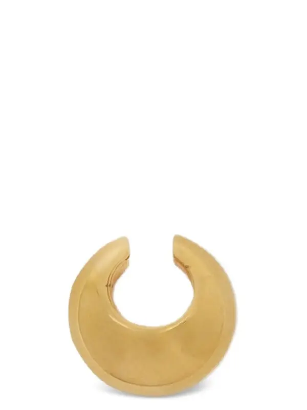 JIL SANDER Brass Engraved Logo Earcuff - Gold