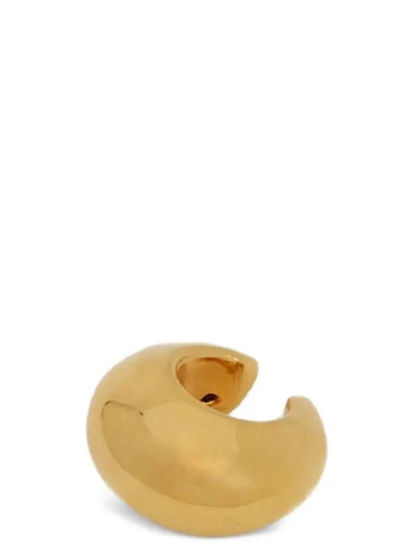 JIL SANDER Brass Engraved Logo Earcuff
