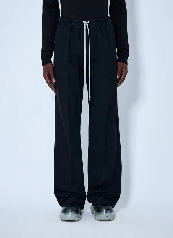 Rick Owens Dietrich Drawstring Cotton Pants - Black