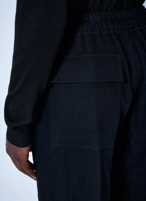 Rick Owens Dietrich Drawstring Cotton Pants - Black