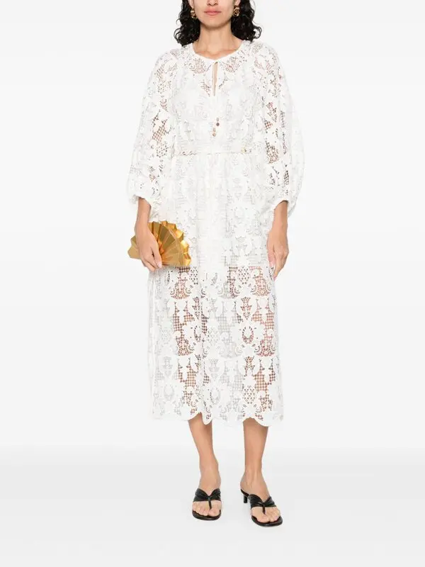Zimmermann Coco Lace Midi Dress - Multicolor