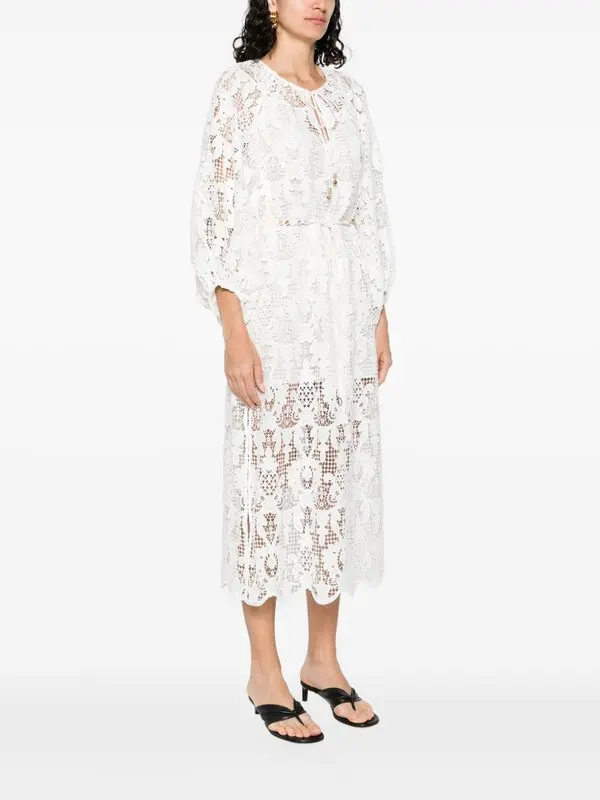 Zimmermann Coco Lace Midi Dress - Multicolor