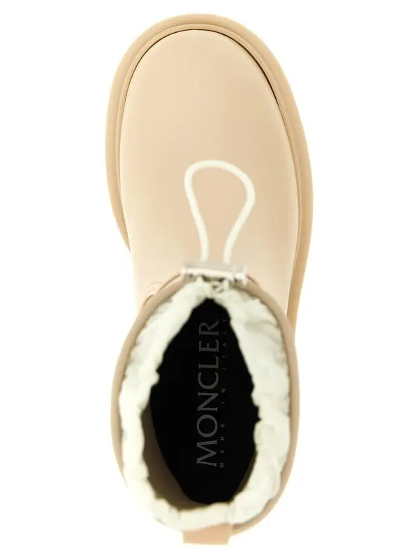 Moncler Kickstream Rubber Boots - Cream