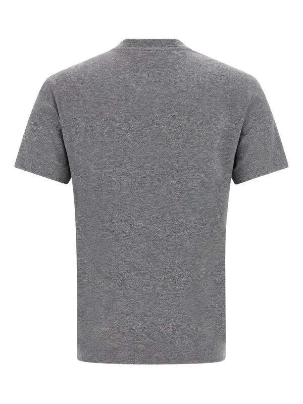 Fendi Grey Cotton T-shirt With Embroidered Front Print - Multicolor