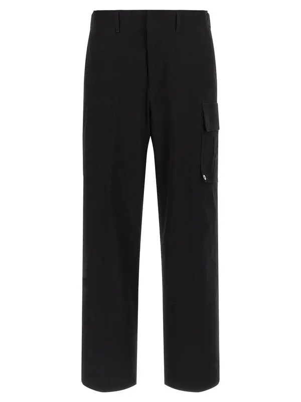 Fendi Gabardine Cargo Trousers - Black