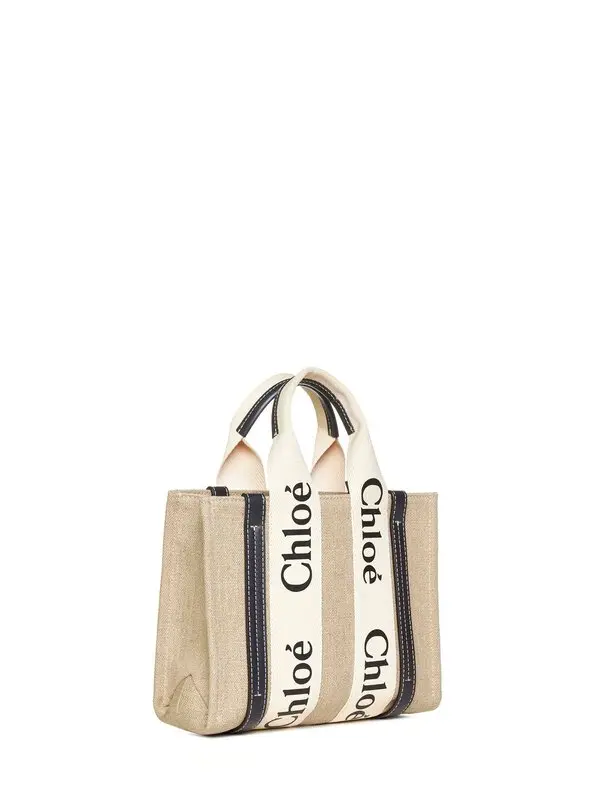 Chloé Small Woody Linen Tote Bag - Multicolor