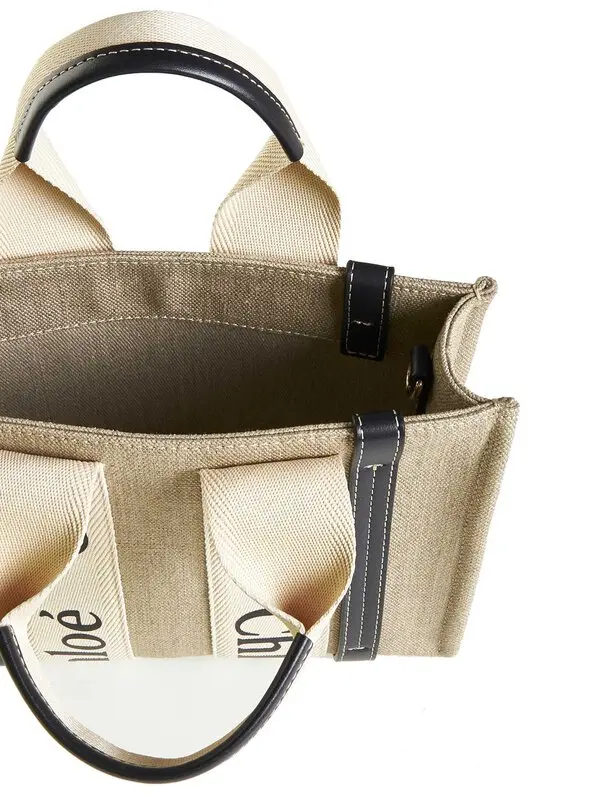 Chloé Small Woody Linen Tote Bag - Multicolor
