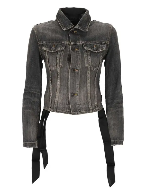 Balenciaga Lace-up Denim Jacket - Multicolor
