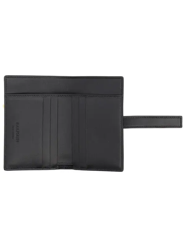 Balmain Monogram Card Holder With Padlock - Multicolor