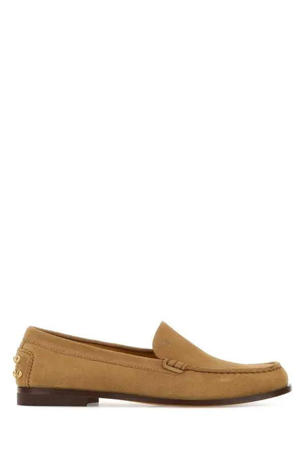 TOD'S Suede Shearling Loafers - Brown