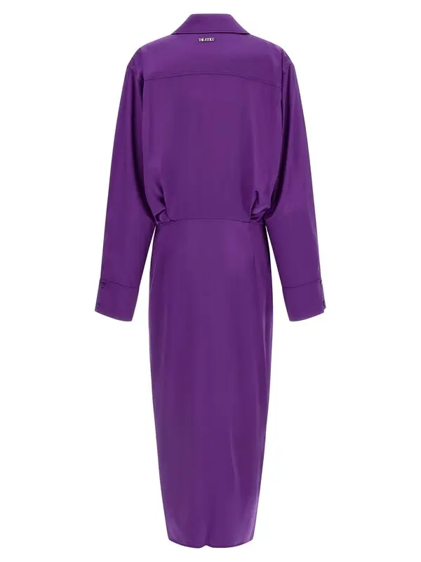 Attico Chemisier Midi Dress - Purple
