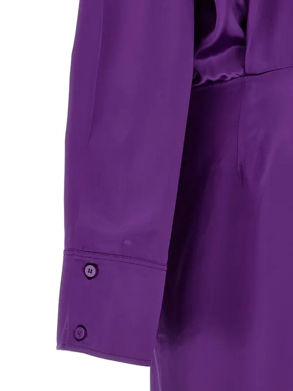 Attico Chemisier Midi Dress - Purple