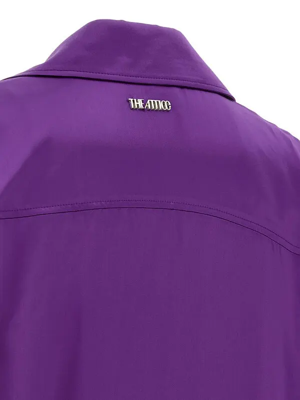 Attico Chemisier Midi Dress - Purple