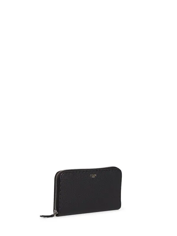 Fendi Black Selleria Zip-around Wallet
