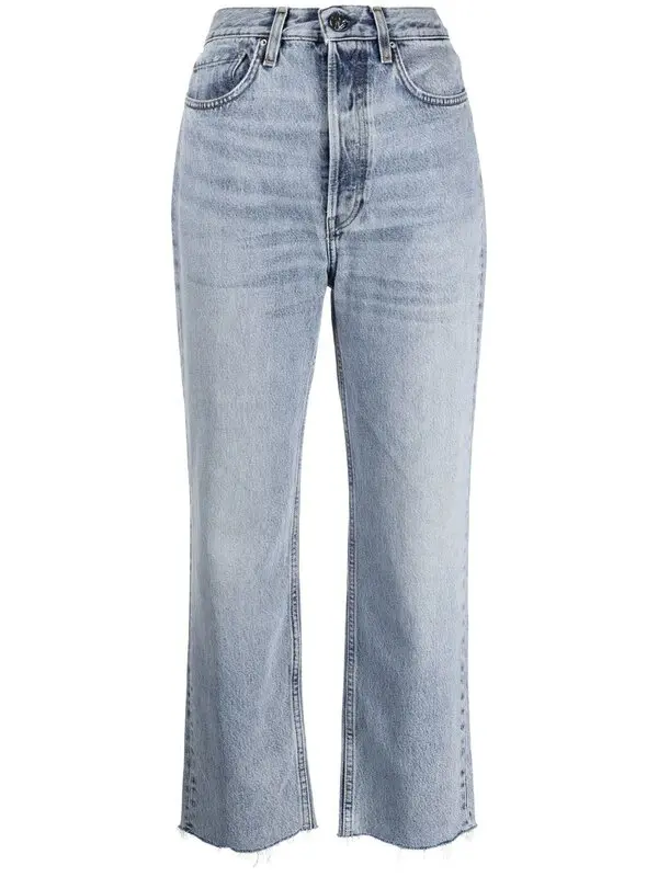 TOTEME Classic Cut Cropped Jeans - Multicolor