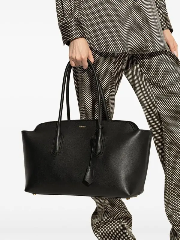TOM FORD Large Leather Shopping Bag With Dual Top Handles - Multicolor