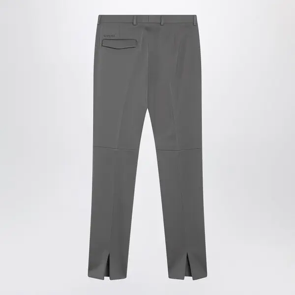 Gucci Wool Satin Trousers - Black