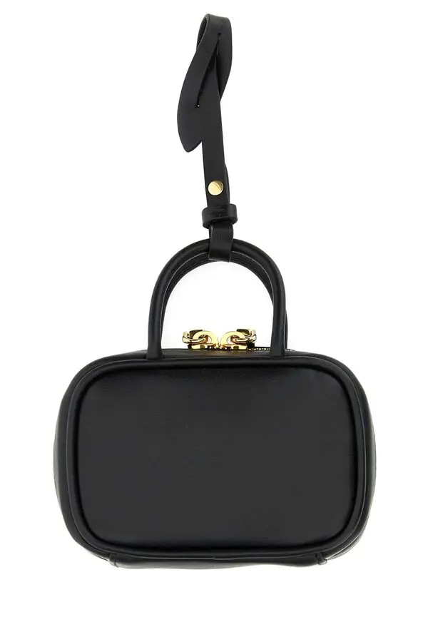 Miu Miu Leather Beau Keyring Necessaire - Black