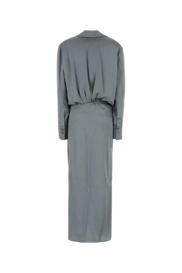 Attico Dark Grey Satin Dress