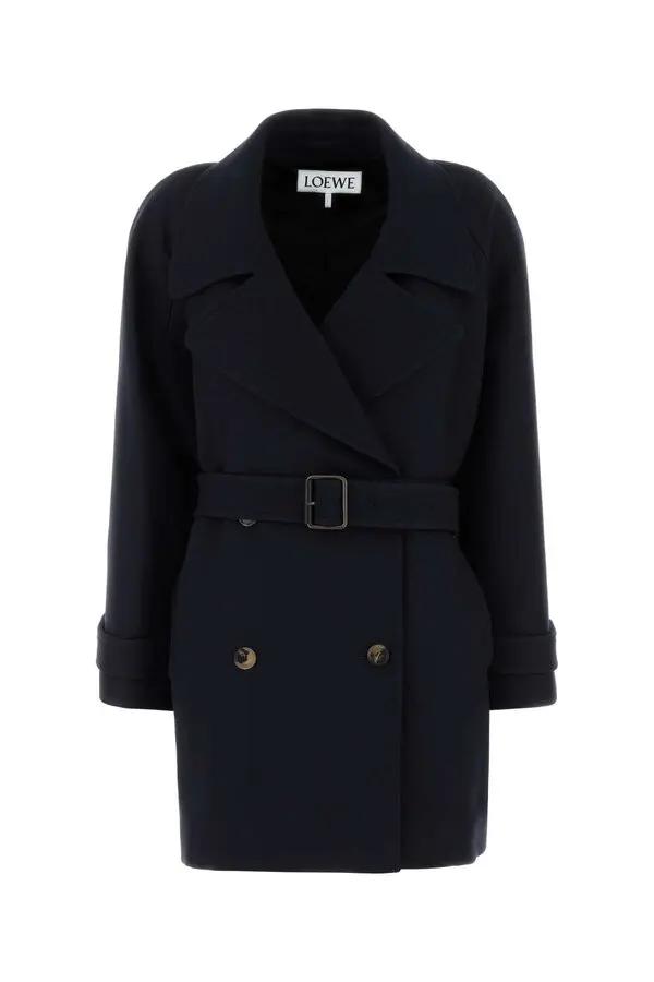 Loewe Wool Blend Coat - Blue