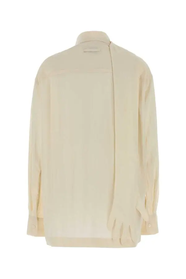 JEAN PAUL GAULTIER Ivory Lyocell Blend Blouse - White