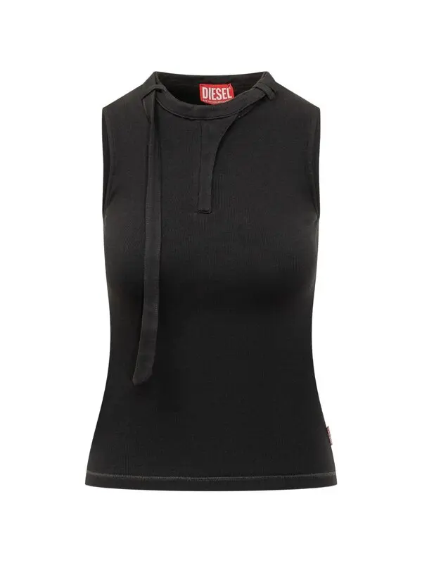 DIESEL® Ribbed Knit Sleeveless Top - Multicolor