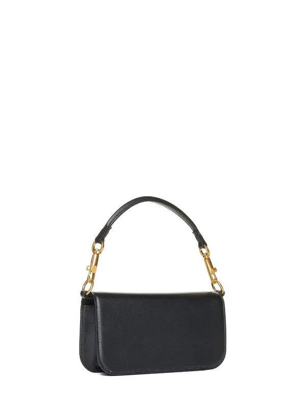 Valentino Garavani Black Locò Small Shoulder Bag With Vlogo Signature