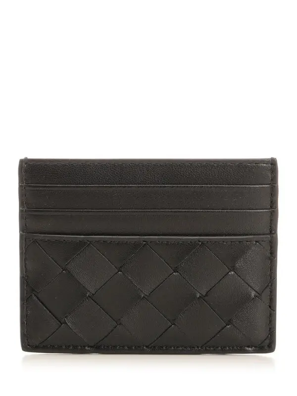 Bottega Veneta Intrecciato Credit Card Holder - Black