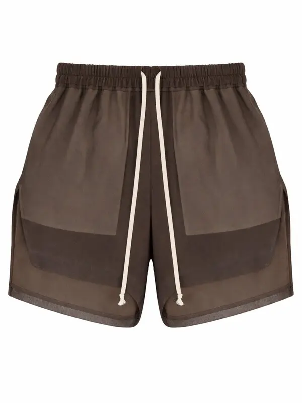 Rick Owens Silk Boxer Shorts - Brown