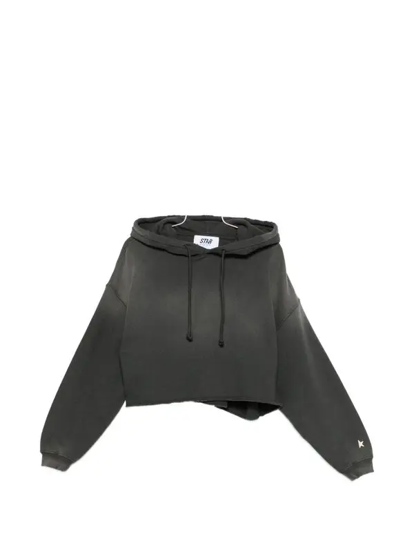 GOLDEN GOOSE Cropped Hoodie With Printed Detailing - Multicolor