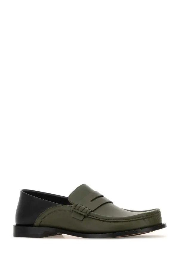 Loewe Two-tone Leather Campo Flap Loafers