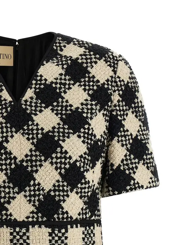 Valentino Garavani Damier Tweed Dress - Multicolor