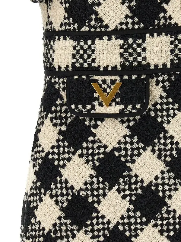 Valentino Garavani Damier Tweed Dress - Multicolor