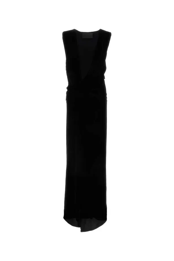 Valentino Garavani Velvet Long Dress - Black