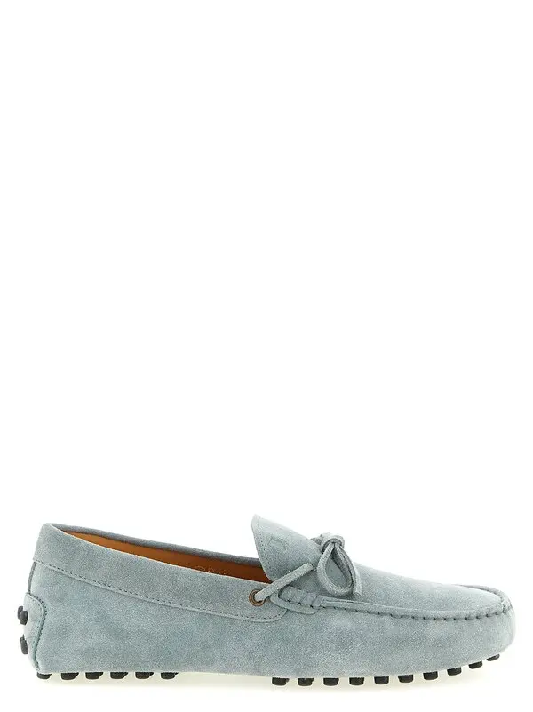 TOD'S Gommino Suede Loafers With Embossed Logo And Rubber Peg Sole