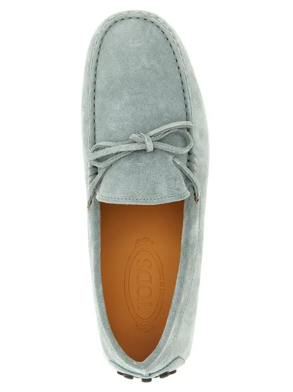 TOD'S Gommino Suede Loafers With Embossed Logo And Rubber Peg Sole