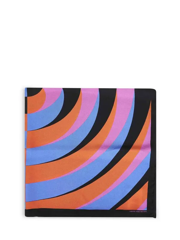 Dries Van Noten Graphic-print Silk Square Scarf - Multicolor