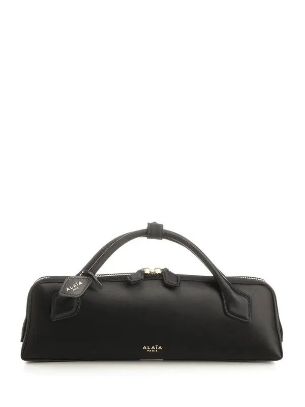 Alaïa Teckel" Silk Satin Clutch - Black