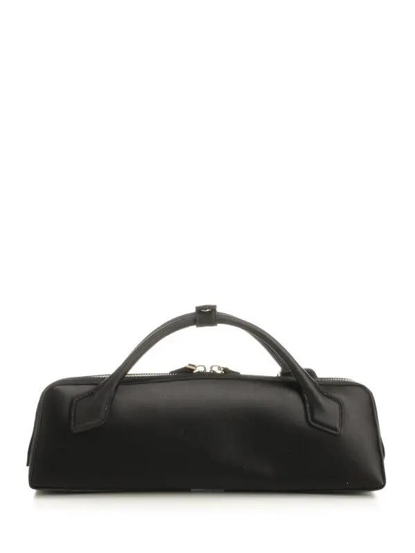 Alaïa Teckel" Silk Satin Clutch - Black