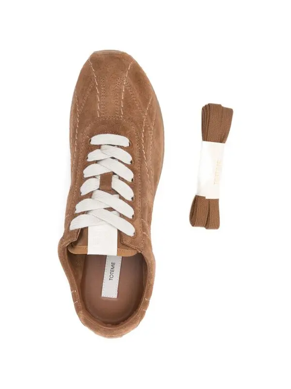 TOTEME Suede Lace-up Sneakers - Multicolor