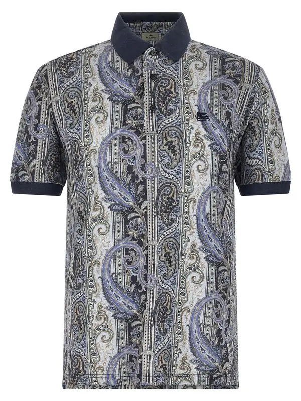 Etro Arnica Paisley' Polo Shirt - Blue