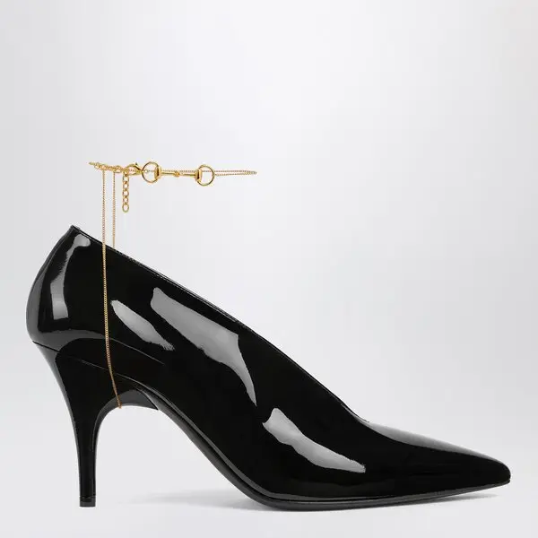 Gucci Patent Leather Pointed Toe Mules