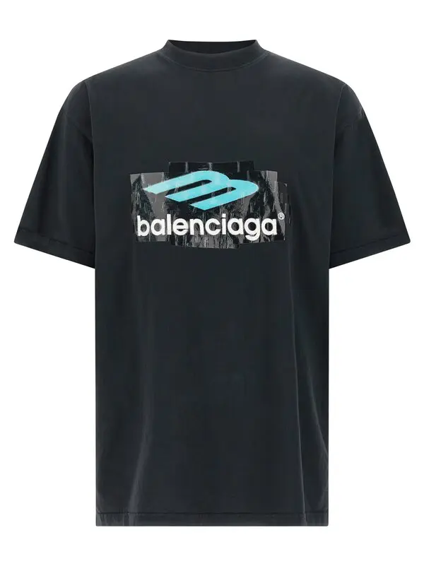 Balenciaga Printed T-shirt - Black