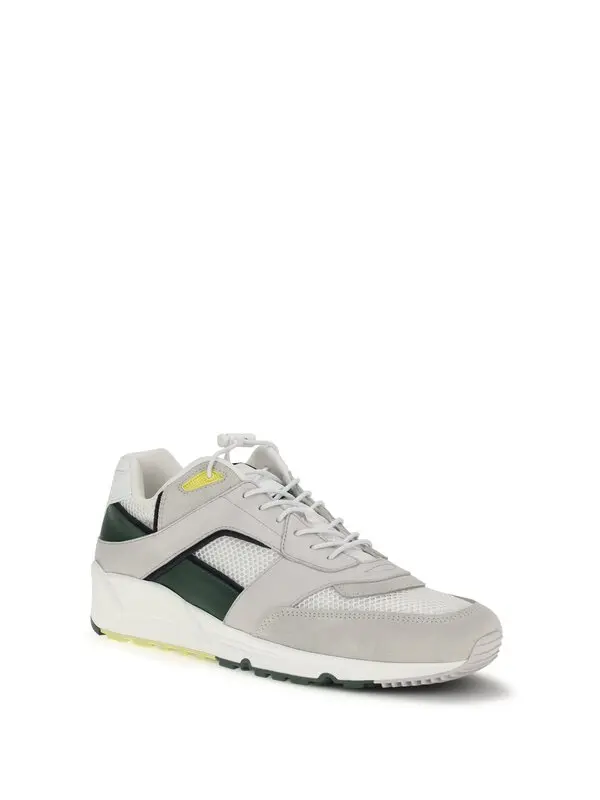 Saint Laurent Smooth Leather And Suede Bump Sneakers - Multicolor