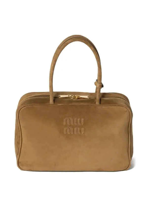 Miu Miu Suede Top Handle Bag - Multicolor